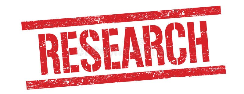 RESEARCH Text on Red Vintage Lines Stamp Stock Illustration ...