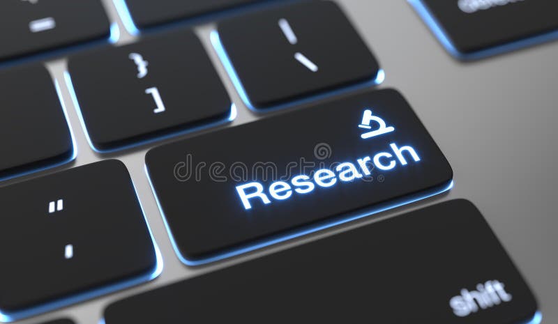 Research button stock illustration. Illustration of study - 172405358