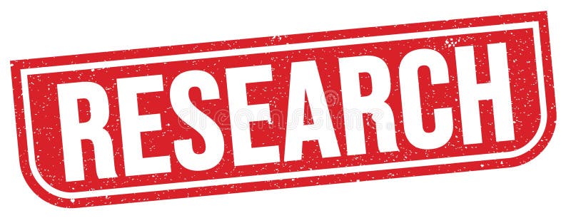 RESEARCH Text Written on Red Stamp Sign Stock Illustration ...