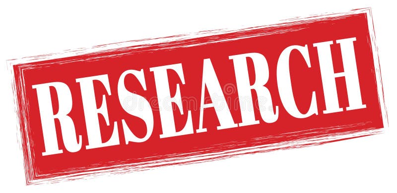 RESEARCH Text Written on Red Stamp Sign Stock Illustration ...