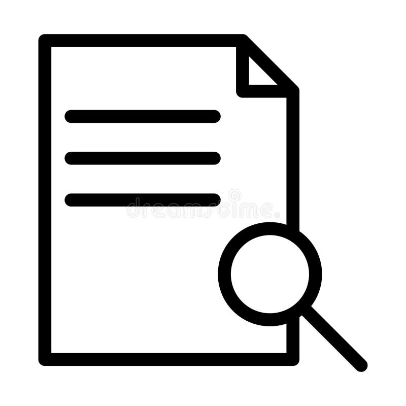 Research Thick Line Icon stock illustration. Illustration of graphic ...