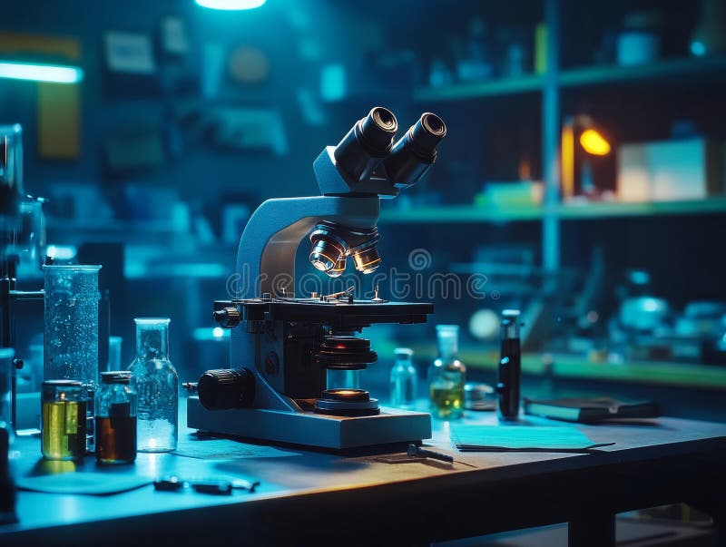 Generative Ai, Research Tools on the Table, Microscope with Materials ...