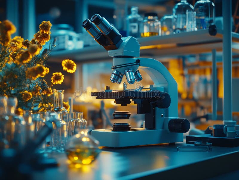 Generative Ai, Research Tools on the Table, Microscope with Materials ...