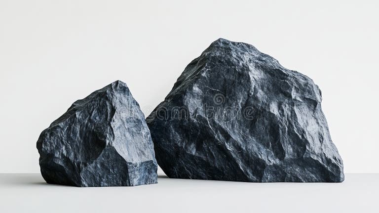 Research Utilizing Stone Representation on a White Background Stock ...