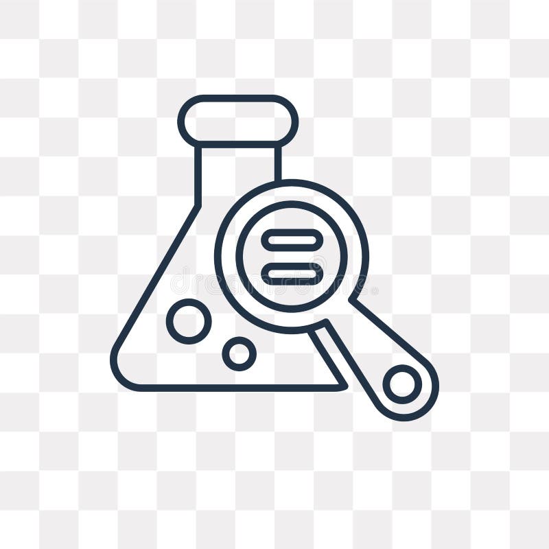 Research Vector Icon Isolated on Transparent Background, Linear Stock ...