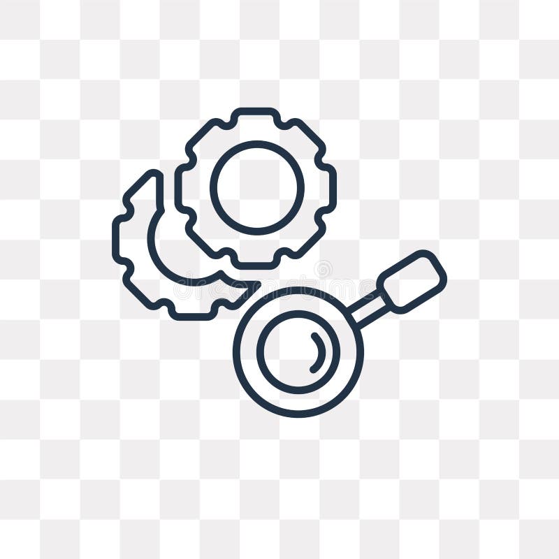 Research Vector Icon Isolated on Transparent Background, Linear Stock ...