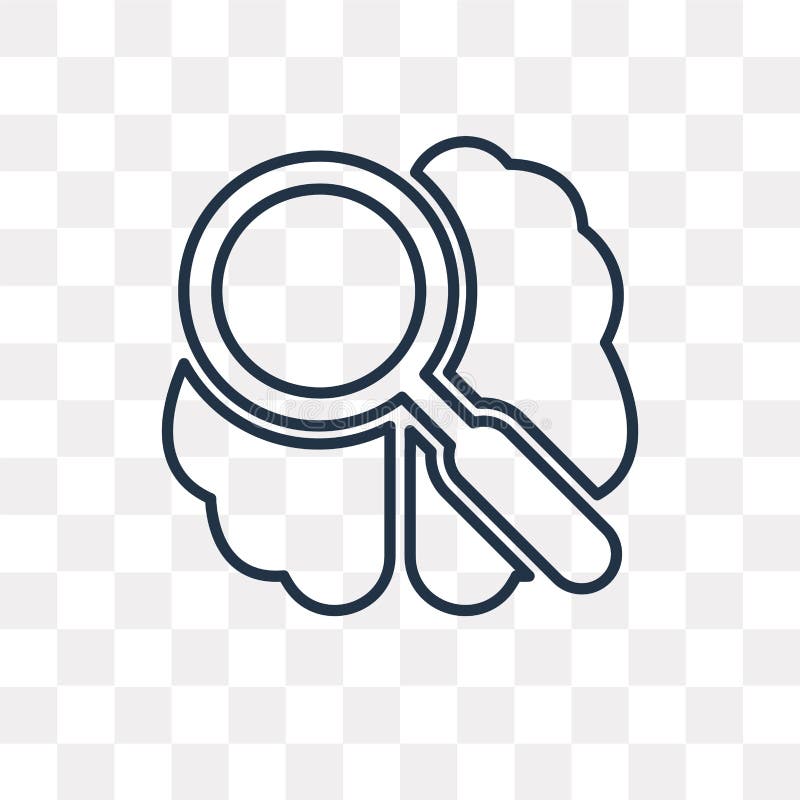 Research Vector Icon Isolated on Transparent Background, Linear Stock ...