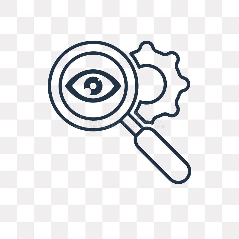 Research Vector Icon Isolated on Transparent Background, Linear Stock ...