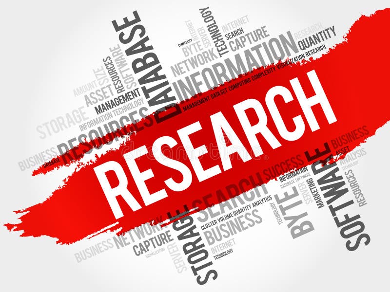 Research word cloud stock illustration. Illustration of analysis ...