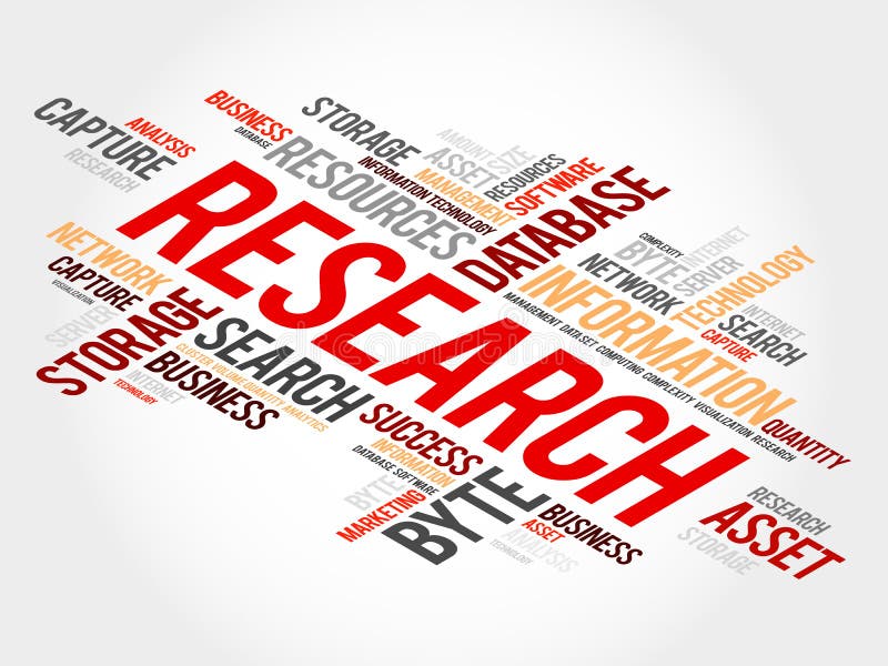 Research word cloud stock illustration. Illustration of information ...