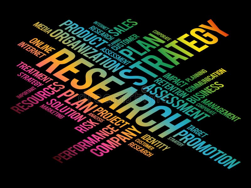 Research Word Cloud Collage Stock Illustration Illustration Of