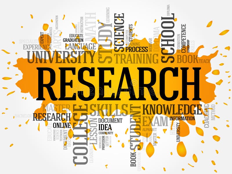 Research Word Cloud Collage Stock Illustration Illustration Of Lesson