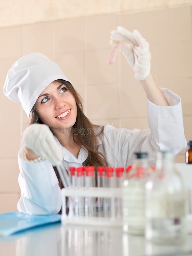 Research Worker with Test Tubes Stock Image - Image of chemistry ...
