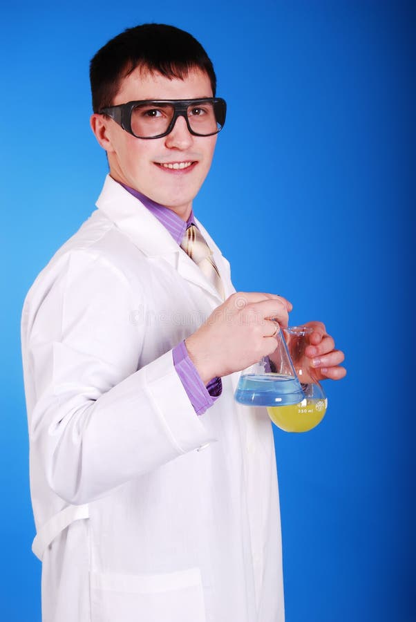 Researcher. stock photo. Image of beaker, bottle, experimental - 12215978