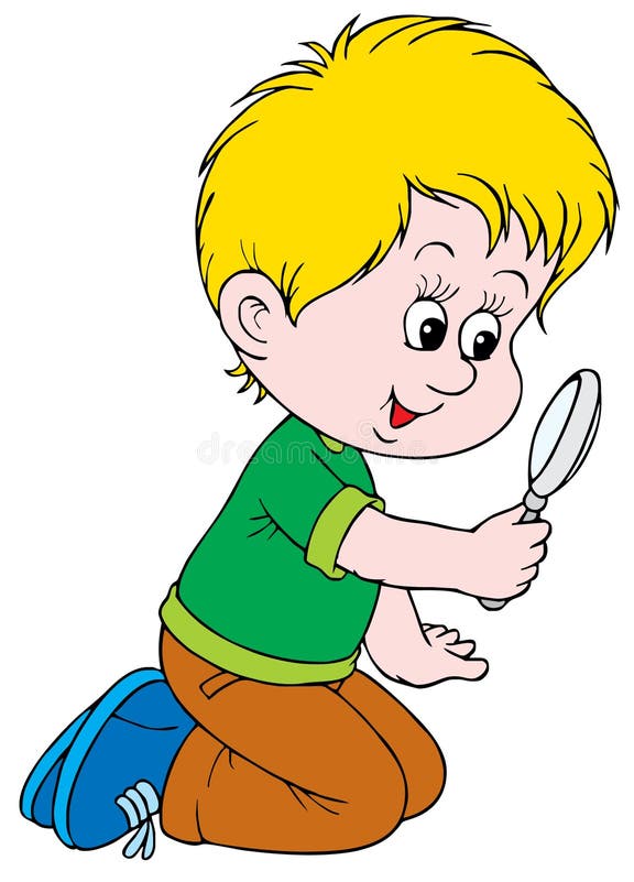 Researcher stock vector. Illustration of comics, caricature - 4474974