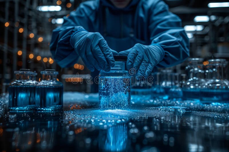 Researcher Adjusting Modern Microscope in Laboratory for Scientific ...