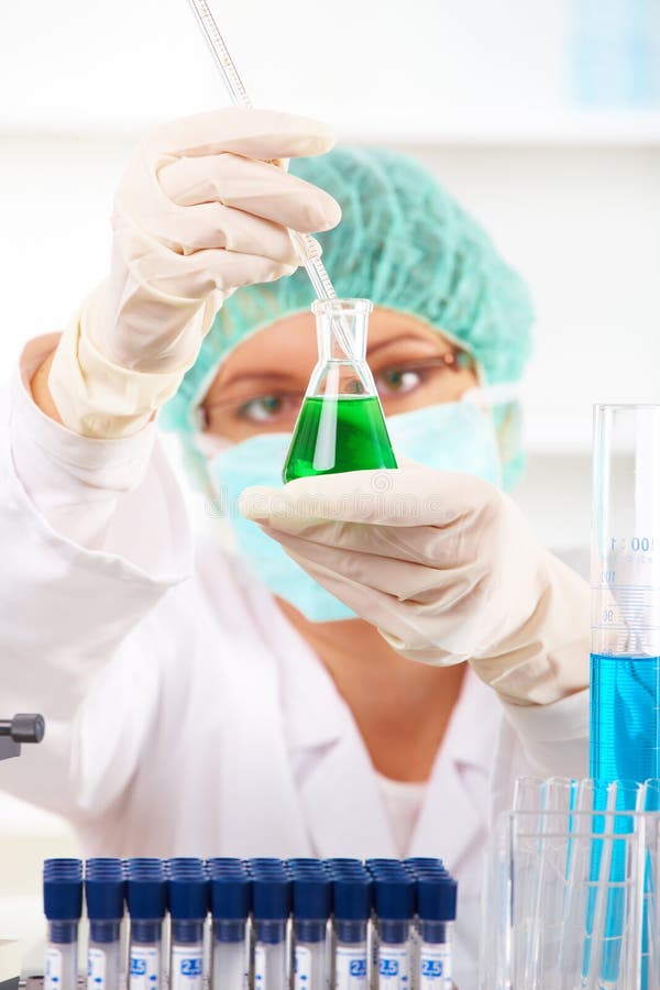 Researcher Holding Up a Test Tube Stock Photo - Image of hospital ...