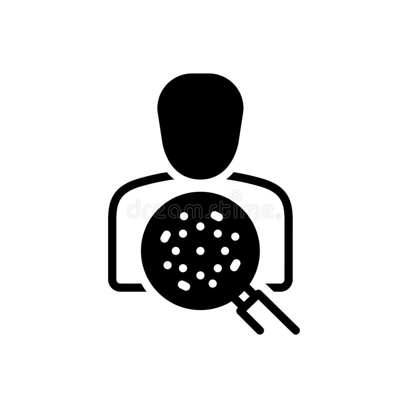 Researcher Black Vector Concept Icon. Researcher Flat Illustration ...