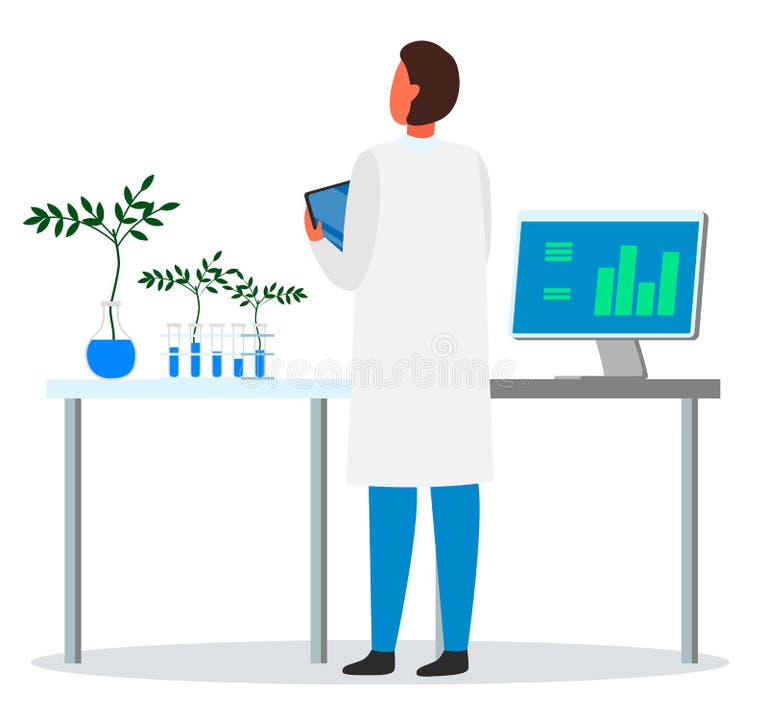 Researcher, Lab Assistant, Engineer Exploring Plant Breeding from Tubes ...