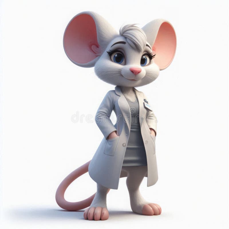Researcher Mouse in Lab Attire Stock Illustration - Illustration of ...