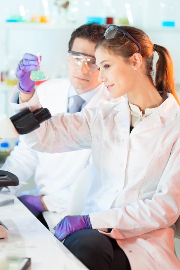 Researcher Observing Indikator Colour Shift. Stock Image - Image of ...