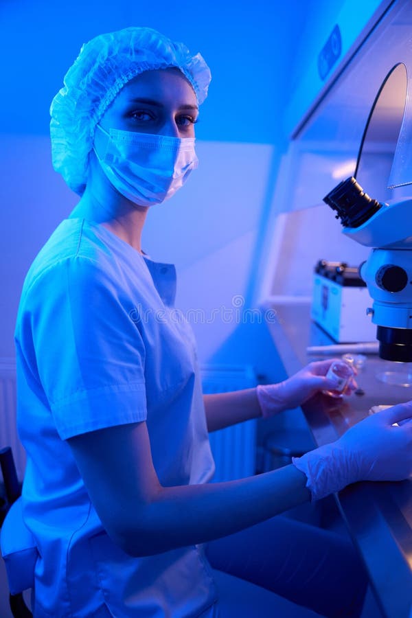 Researcher is Posing for Camera in Lab Setting Stock Image - Image of ...