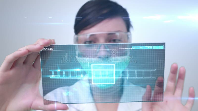 Researcher Using Technology Stock Footage - Video of analysis ...