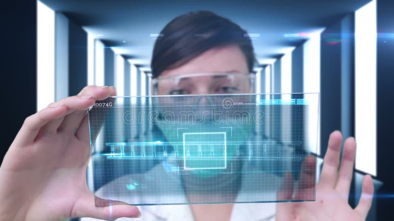 Researcher Using Technology Stock Footage - Video of analysis ...