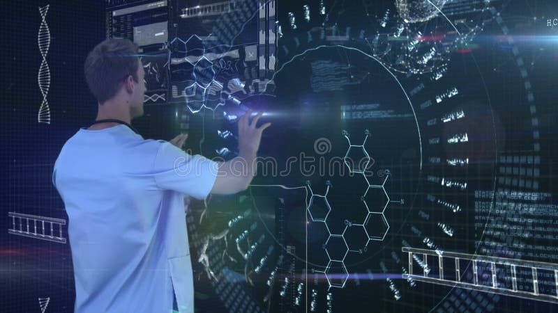 Researcher Using Technology Stock Footage - Video of analysis ...