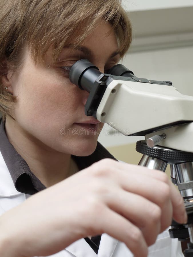 Researcher at work stock image. Image of magnifier, chemist - 8171911