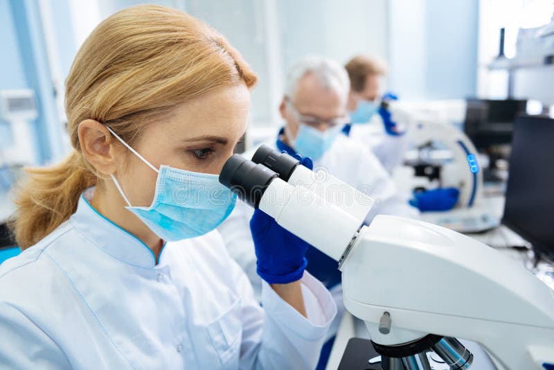 Researcher Working with Biotechnologies in the Lab Stock Photo - Image ...