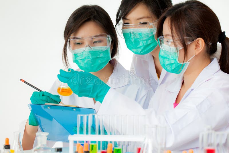 Researcher Working with Chemicals Stock Photo - Image of experiment ...
