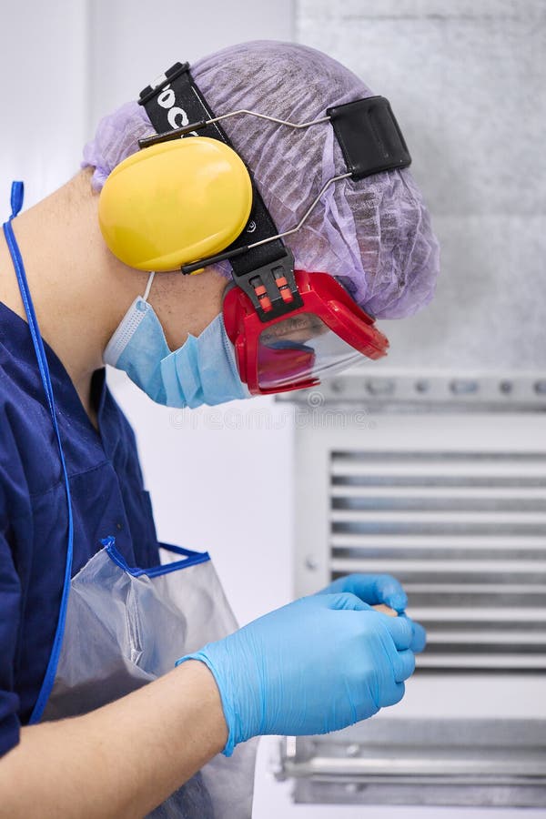 A Researcher Works with Materials for Experiments Stock Photo - Image ...