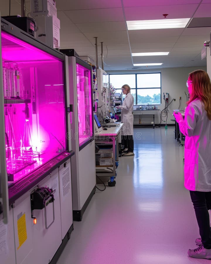 Researchers Analyzing Experiments in Modern Laboratory Environment ...