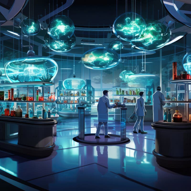 Researchers in a Hightech Lab Working on Cuttingedge Projects Stock ...