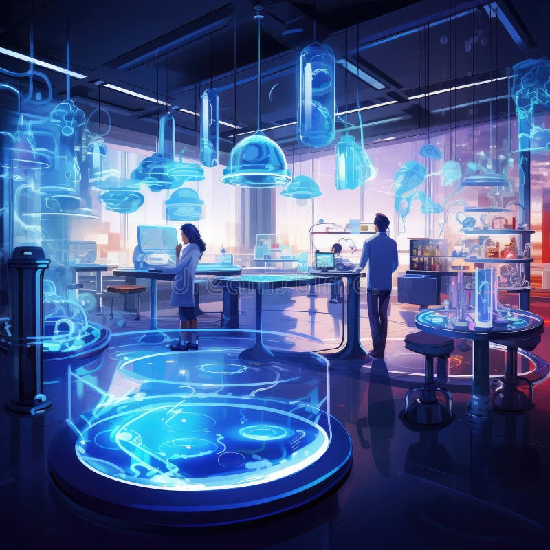 Researchers in a Hightech Lab Working on Cuttingedge Projects Stock ...