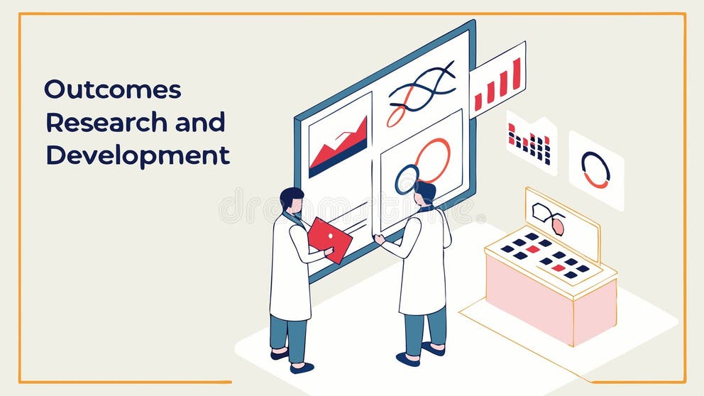 Researchers Presenting Outcomes in a Lab Setting, Data Analysis, Vector ...