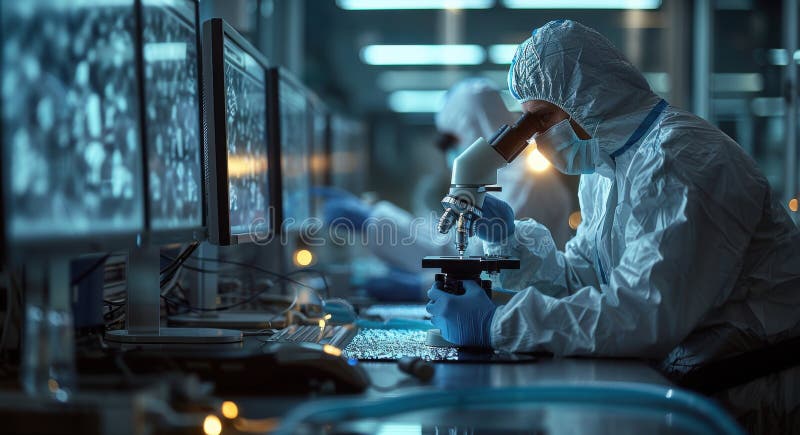 Researchers in Protective Suits Analyze Intricate Patterns Using ...