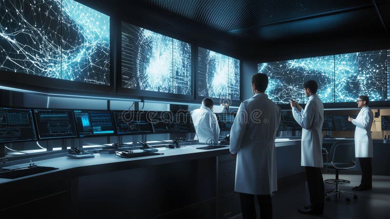 Ultra-realistic Image of a Group of Researchers Wearing Lab Coats ...