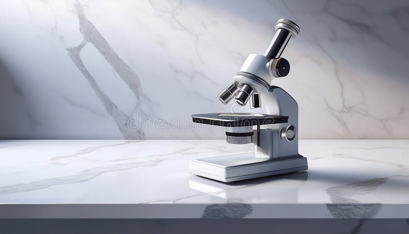 Researching Microscopic Life in a Modern Stock Image - Image of light ...