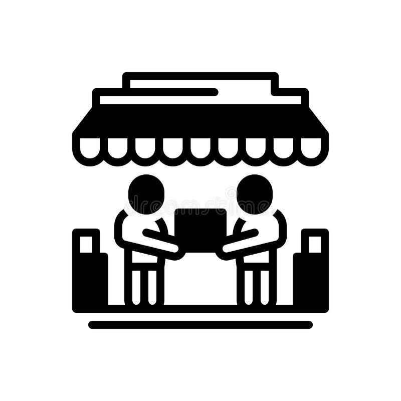 Black Solid Icon for Reseller, Distributor and Marketplace Stock Vector ...