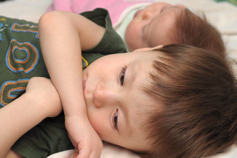 Resentful Boy Jealous Little Baby Stock Photo - Image of society ...