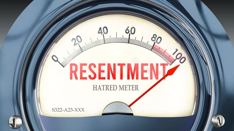 Resentment and Hatred Meter that is Hitting a Full Scale, Showing a ...
