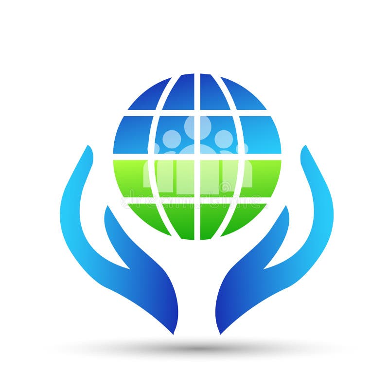 Reserva Del Concepto Del Icono Del Logotipo Del Globo Y De La Gente De ... Reserva Del Concepto Del Icono Del Logotipo Del Globo Y De La Gente De ...