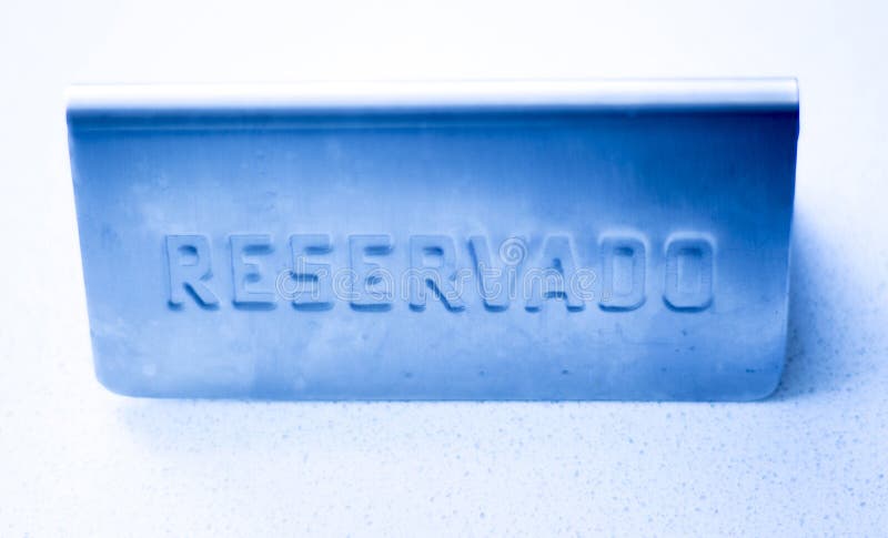 Reservado Reserved Spanish Restaurant Stock Image - Image of dining ...