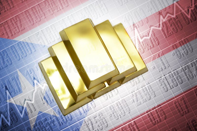 Reservas De Oro De Puerto Rico Stock de ilustración - Ilustración de ...