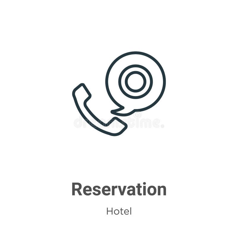 Reservation Vector Icon on White Background. Flat Vector Reservation ...