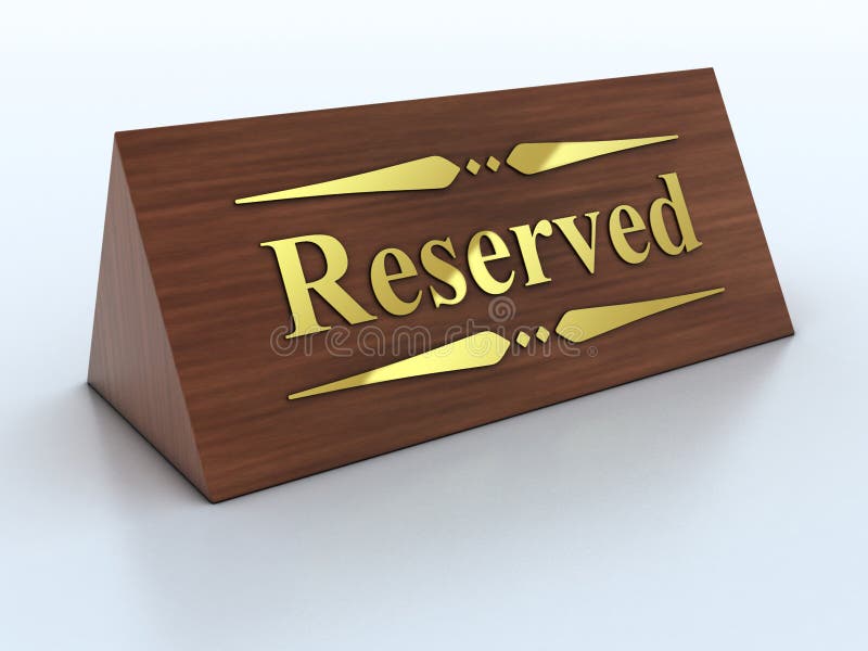 Reservation Sign Royalty Free Stock Image - Image: 15591766