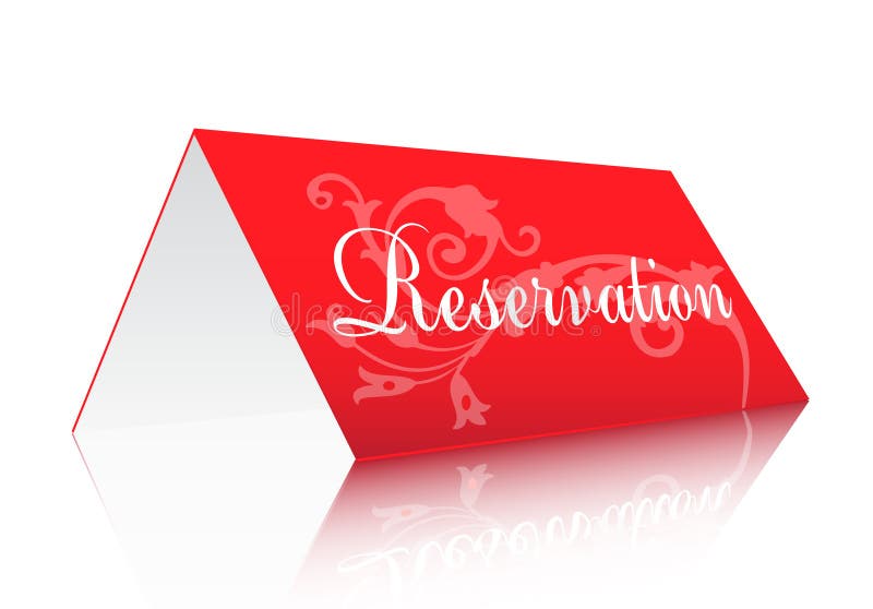 Reservation sign stock vector. Illustration of exhibition - 6705084