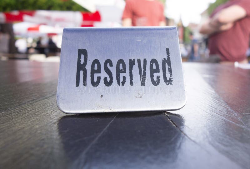 Reservation Sign in a Pub or Restaurant Stock Photo - Image of tourism ...